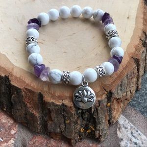 Silverskylight | Jewelry | Amethyst Howlite Lotus Flower Beaded ...